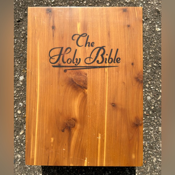 Other | Vintage Bible Wooden Holy Bible Box Union Made Cedar | Poshmark